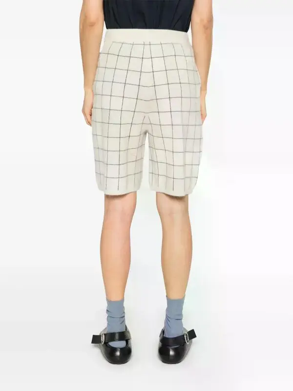 Frenckenberger Windowpane Check Knit Shorts