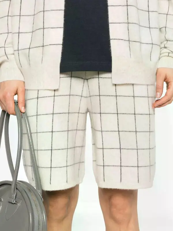 Frenckenberger Windowpane Check Knit Shorts