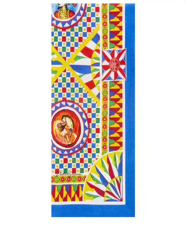 Dolce & Gabbana Set Of Two Linen Napkins - Blue