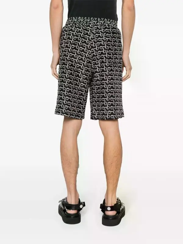 Burberry Silk "b" Pattern Elasticated Waistband Shorts