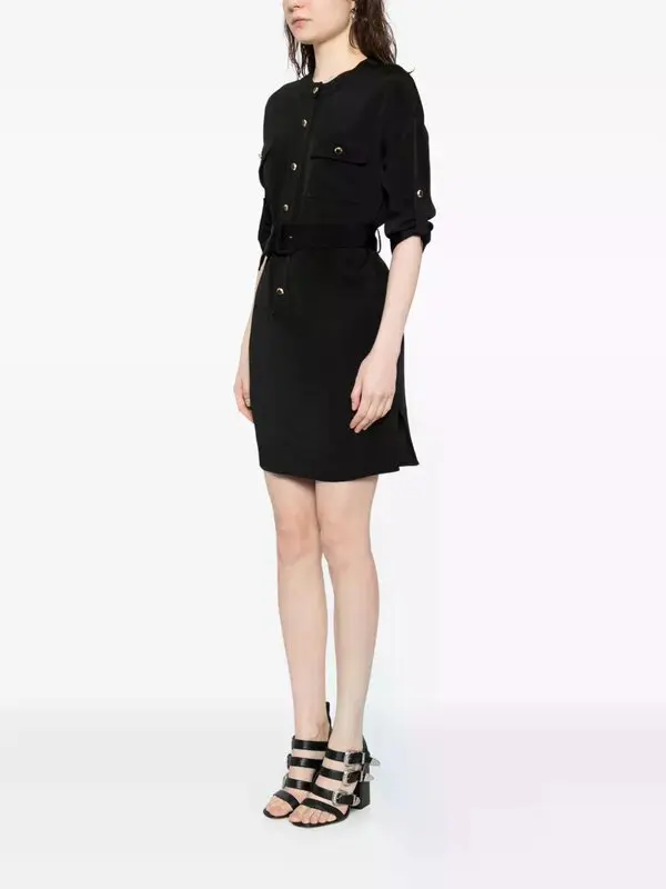 TOM FORD Textured Belted Mini Shirt Dress