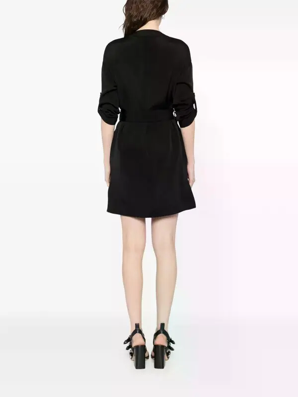 TOM FORD Textured Belted Mini Shirt Dress