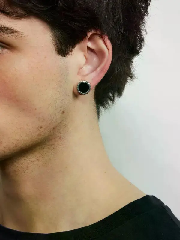 Emanuele Bicocchi Amulet Stud Earring - Black