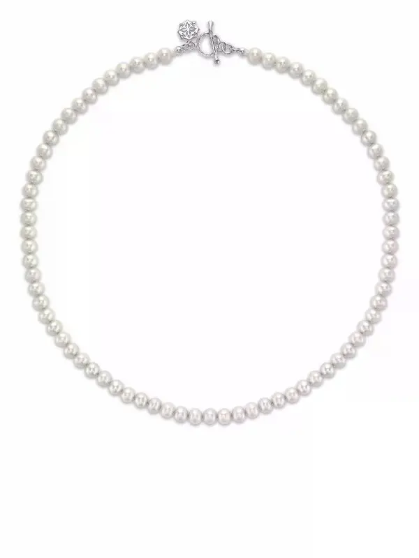 DOWER & HALL Pearl-detail Necklace - Silver