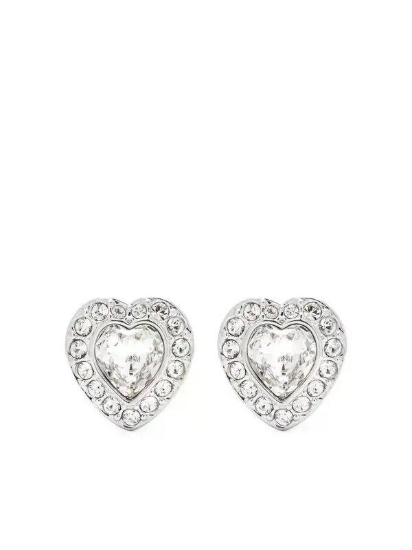SWAROVSKI Angelic Heart Stud Earrings - Silver