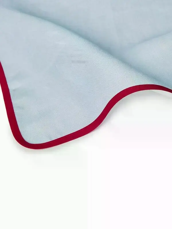 La DoubleJ Contrast Trimming Napkin Two-piece Set - Blue