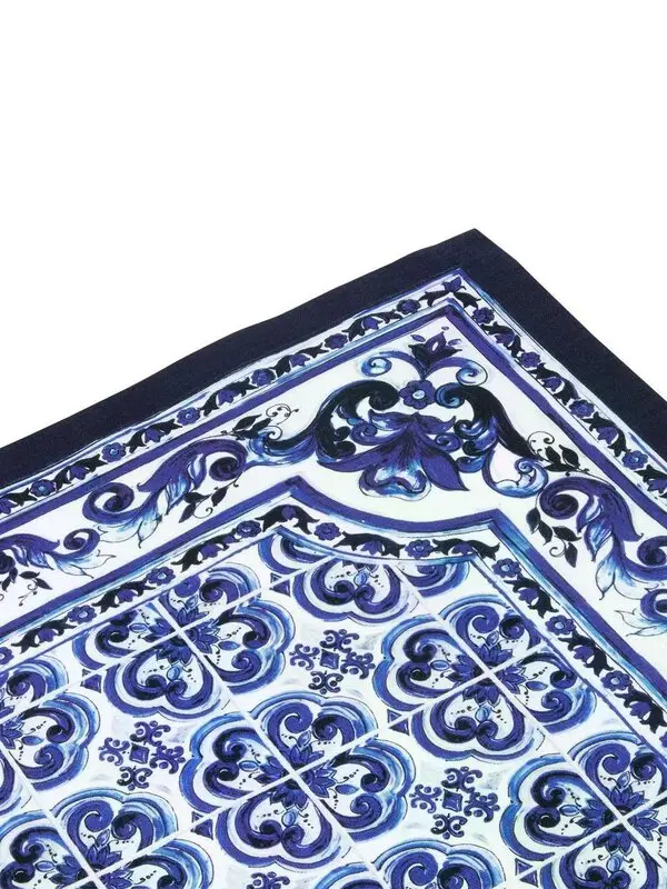 Dolce & Gabbana Set Of Two Linen Napkins - Blue
