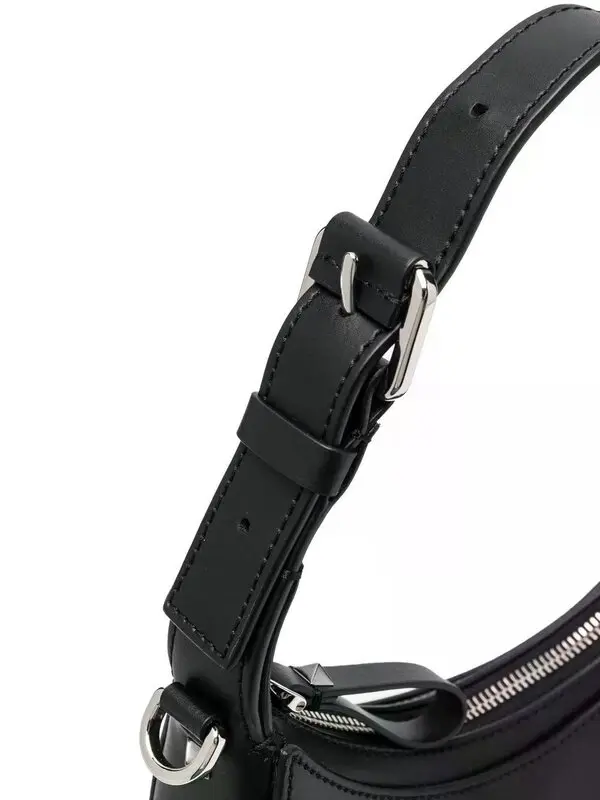 Valentino Garavani Vltn Leather Shoulder Bag - Black