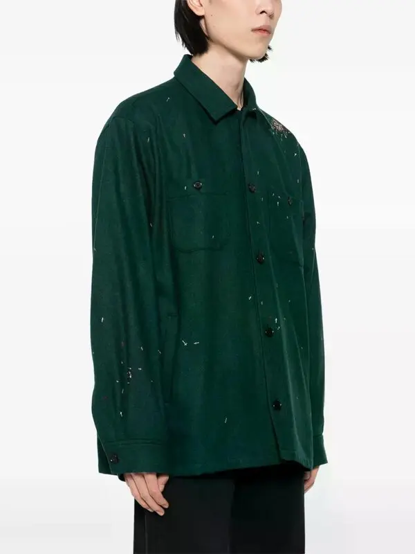 Undercover Cross Embroidery Long-sleeves Shirt
