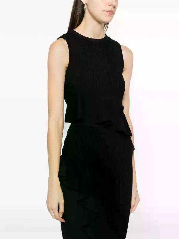 Moschino Knitted Ruffle Detail Top
