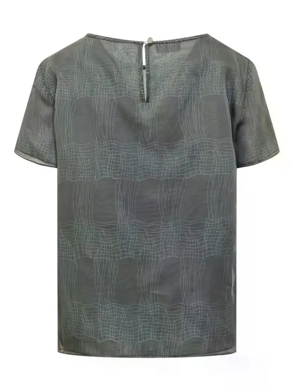 Emporio Armani Short Sleeve Semi-sheer Top