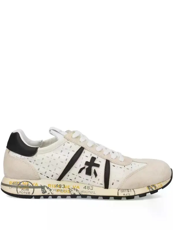 Premiata Lucy' Suede-panel Sneakers - Neutrals