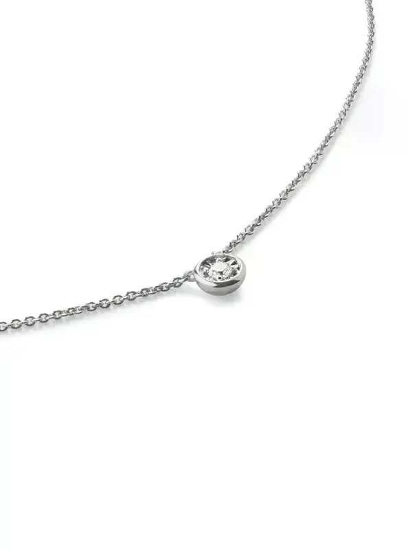 Monica Vinader Essentials Necklace With Diamond Bezel