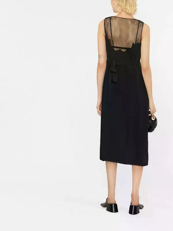 Simone Rocha Sleeveless V-neck Midi Dress