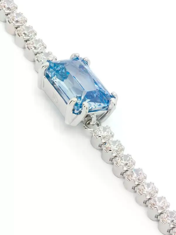 SWAROVSKI Matrix Tennis Bracelet With Baguette-cut Crystal - Silver