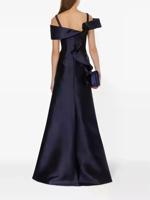 Alberta Ferretti Off-shoulder Flared Gown
