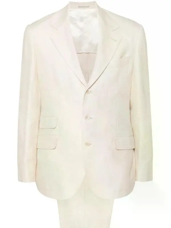 Brunello Cucinelli Single-breasted Linen-blend Suit