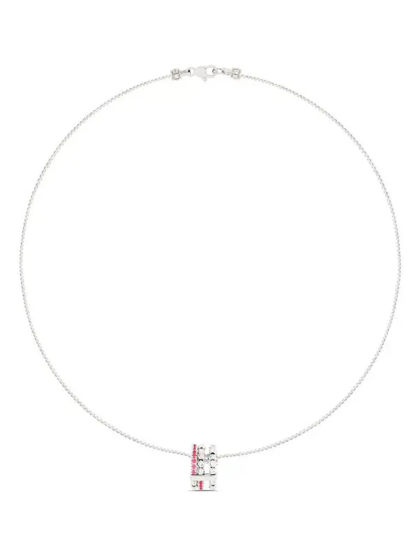 OFFICINA BERNARDI 18kt White Gold Moon Eden Ruby Necklace