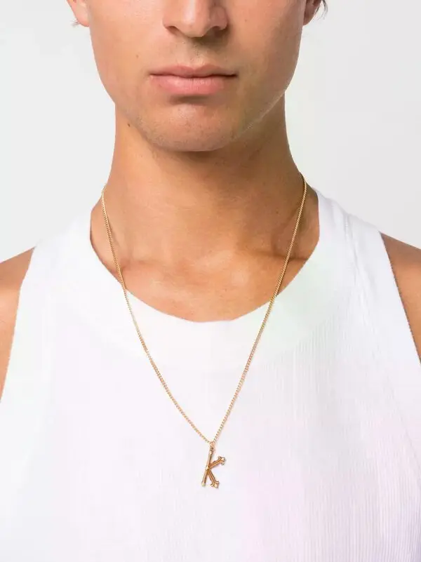 Emanuele Bicocchi Letter K Pendant Necklace - Gold