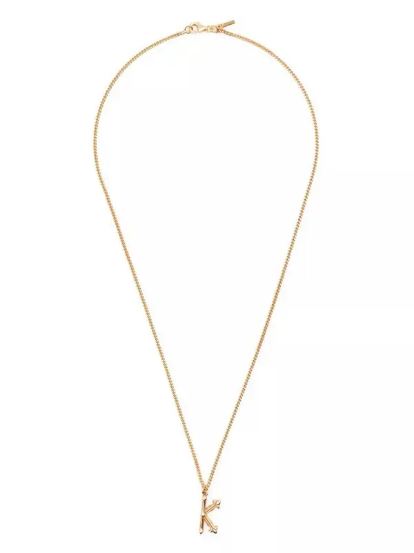 Emanuele Bicocchi Letter K Pendant Necklace - Gold