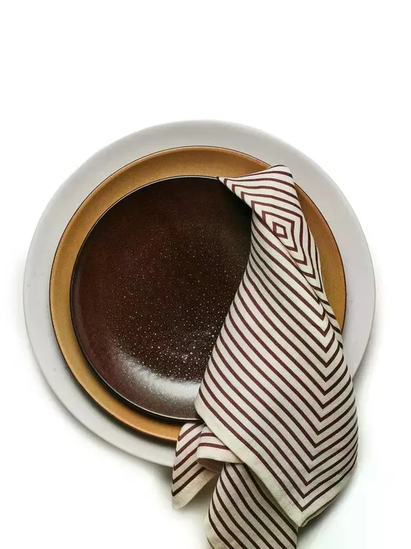 L'Objet Terra Porcelain Dessert Plate - Red