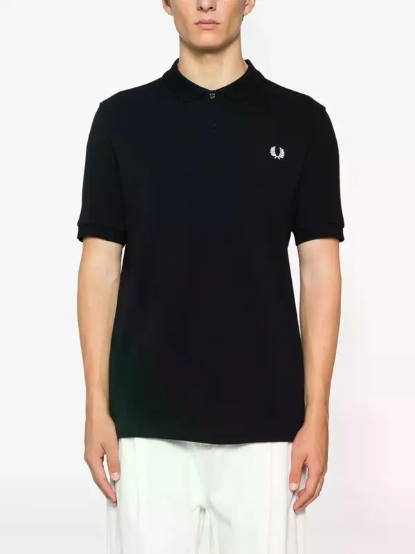 Comme Des Garçons X Fred Perry Slogan-print Polo Shirt