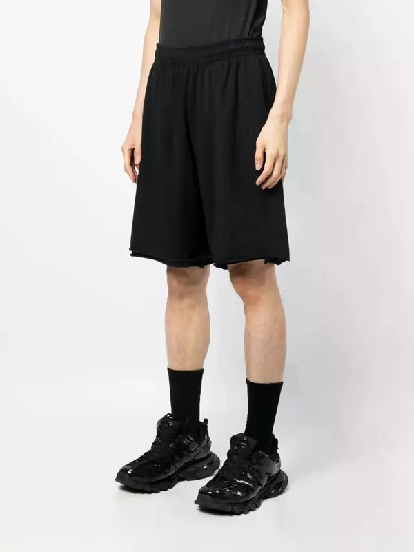 Vetements Logo Embroidered Jersey Shorts