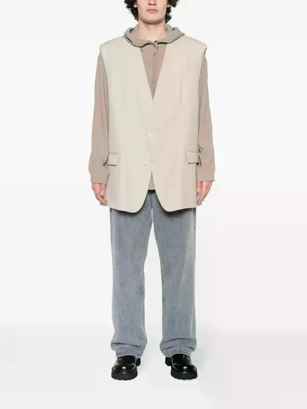 MAISON MARGIELA Sand Beige V-neck Waistcoat