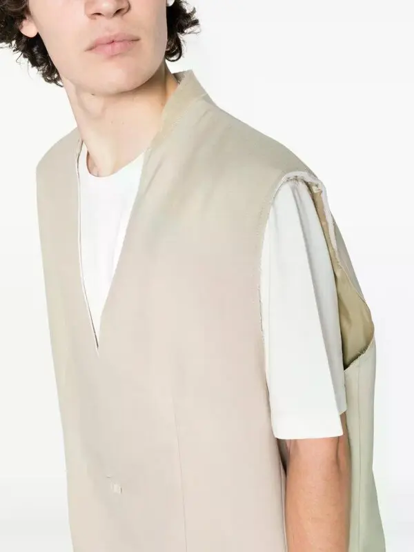 MAISON MARGIELA Sand Beige V-neck Waistcoat