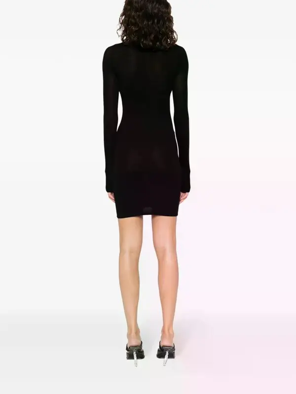 Off-White Off Stamp Embroidered Mini Dress