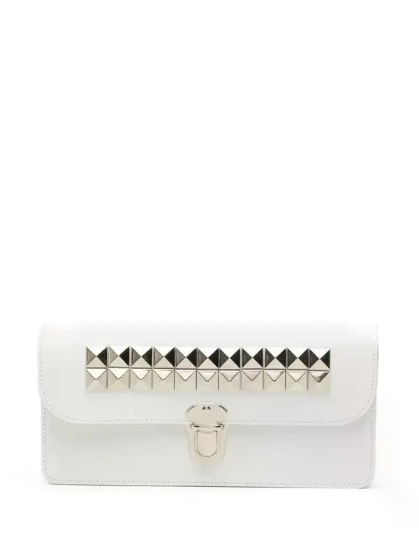 Comme Des Garçons Stud-embellished Leather Wallet - White