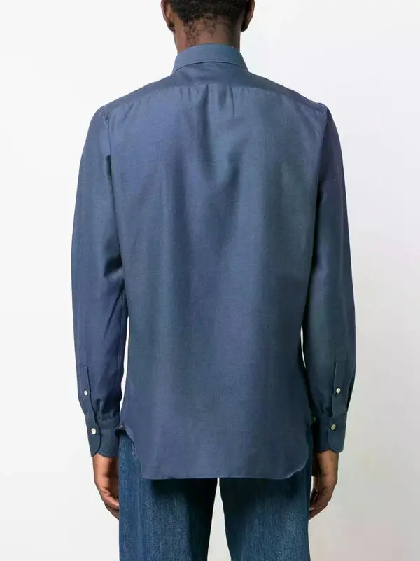 FINAMORE 1925 Long-sleeve Cotton-blend Shirt