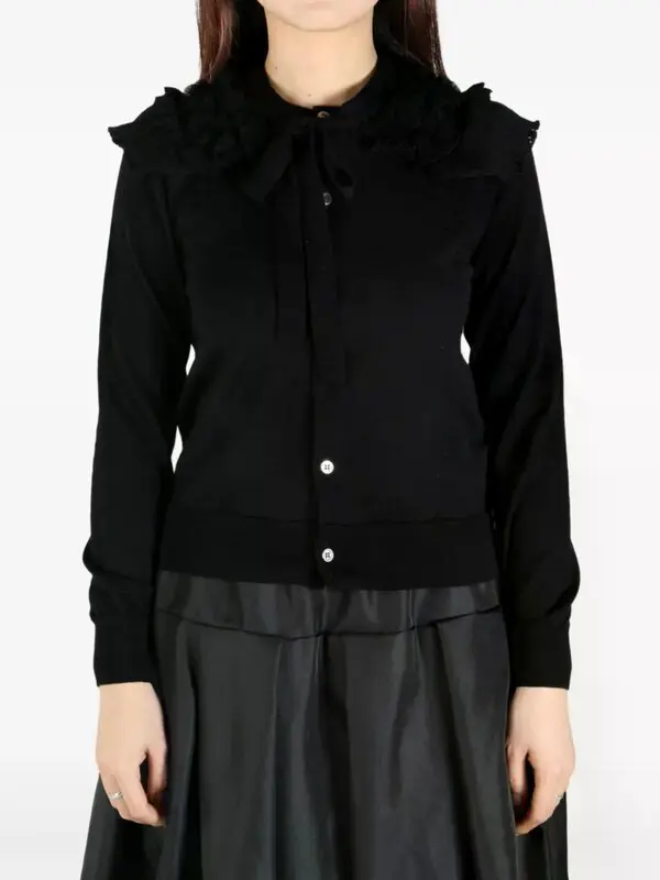 Comme Des Garçons Wool Cardigan - Black
