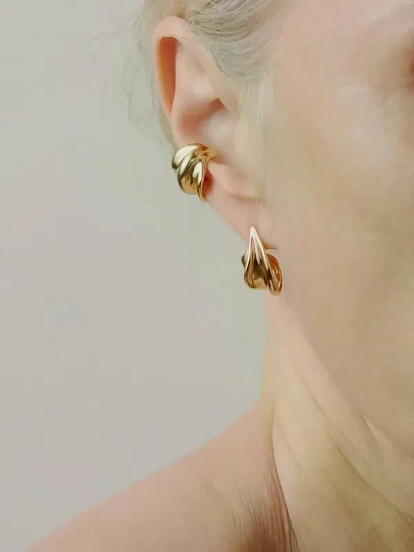 OTIUMBERG Wave Earrings In Vermeil - Gold
