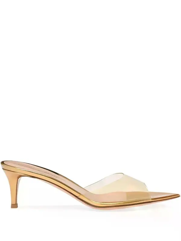 GIANVITO ROSSI Elle Slip-on Sandals - Gold