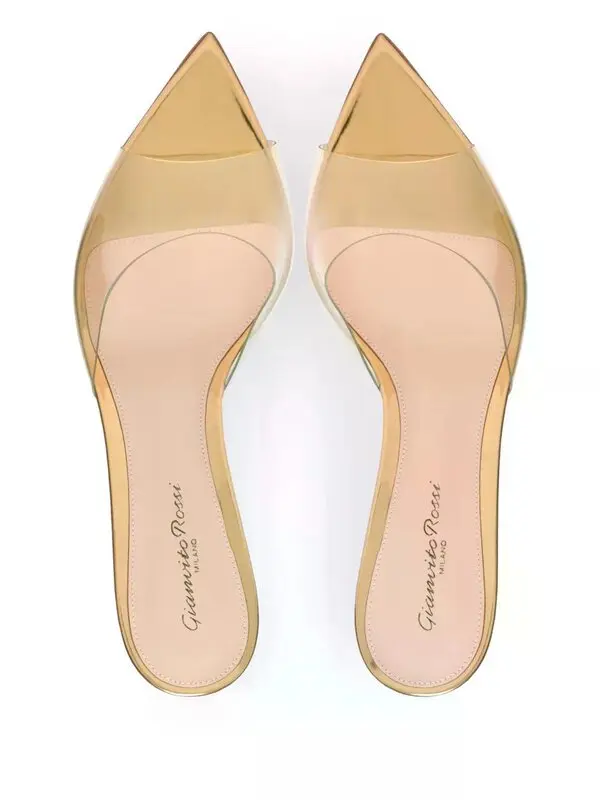 GIANVITO ROSSI Elle Slip-on Sandals - Gold