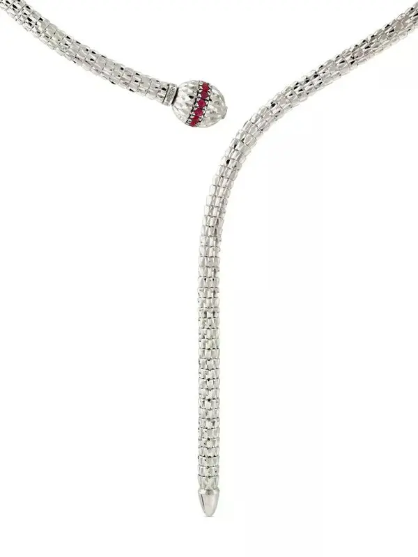 OFFICINA BERNARDI 18kt White Gold Ophidia Y Ruby Necklace