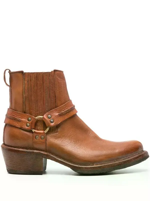 Moma Chain Detail Calf Leather Boots