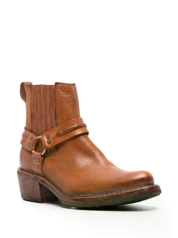 Moma Chain Detail Calf Leather Boots