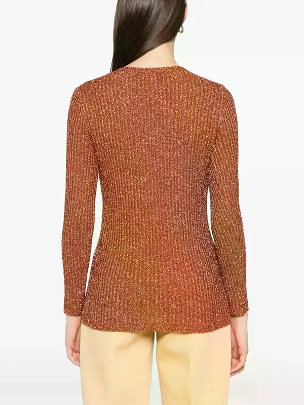 Valentino Garavani Lurex V-neck Sweater