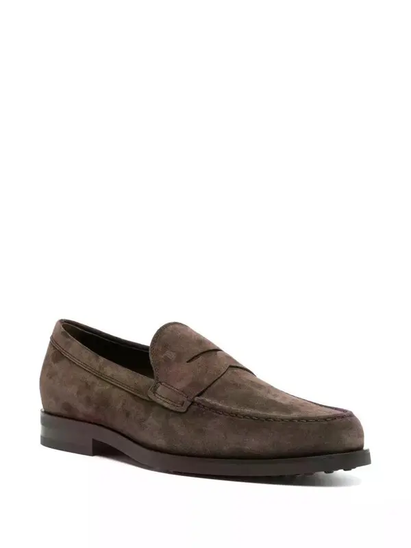 TOD'S Suede Penny Loafers
