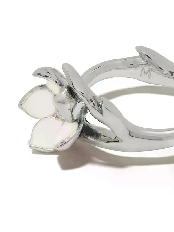 SHAUN LEANE Cherry Blossom Diamond Ring - Silver