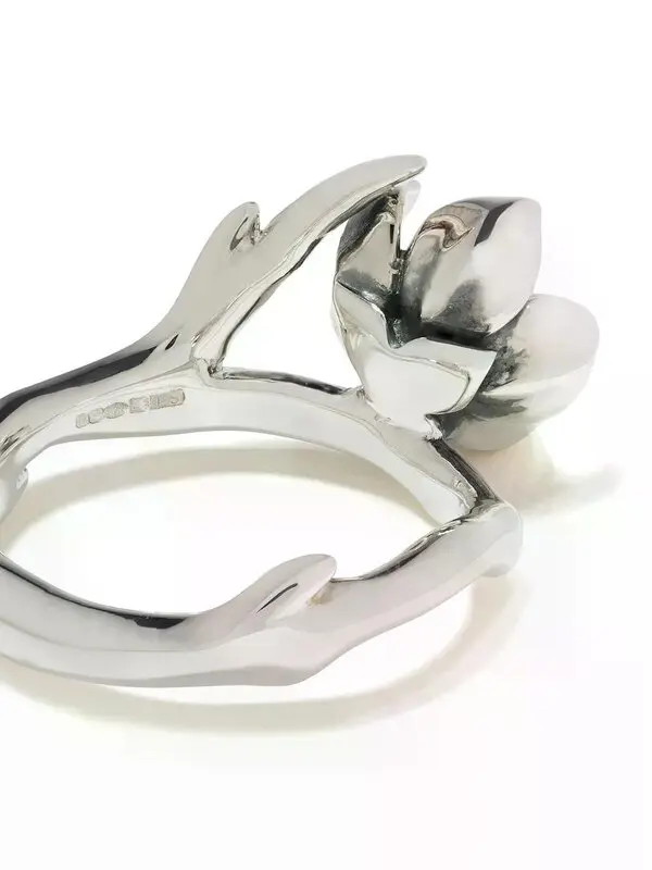 SHAUN LEANE Cherry Blossom Diamond Ring - Silver