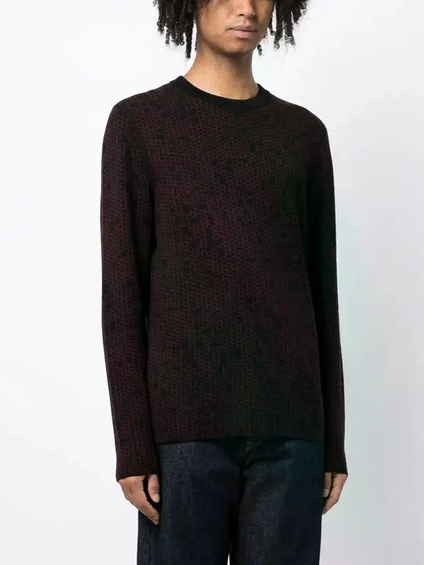LANVIN Patterned Intarsia-knit Wool Jumper