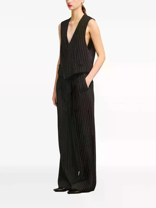 AMI Paris Pinstriped Crepe Vest