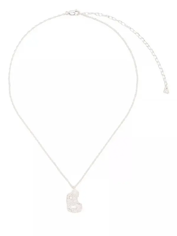 LOVENESS LEE B Alphabet Pendant Necklace - Silver