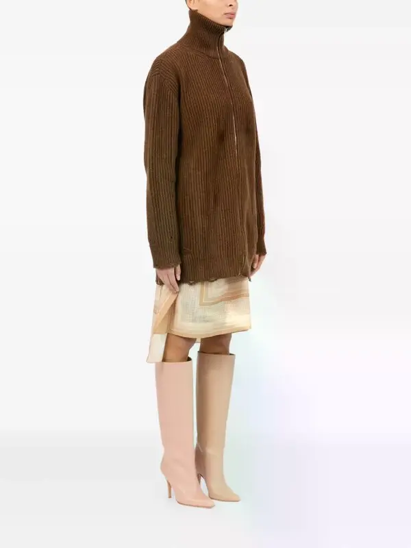 MAISON MARGIELA Ribbed Zip-up Cardigan