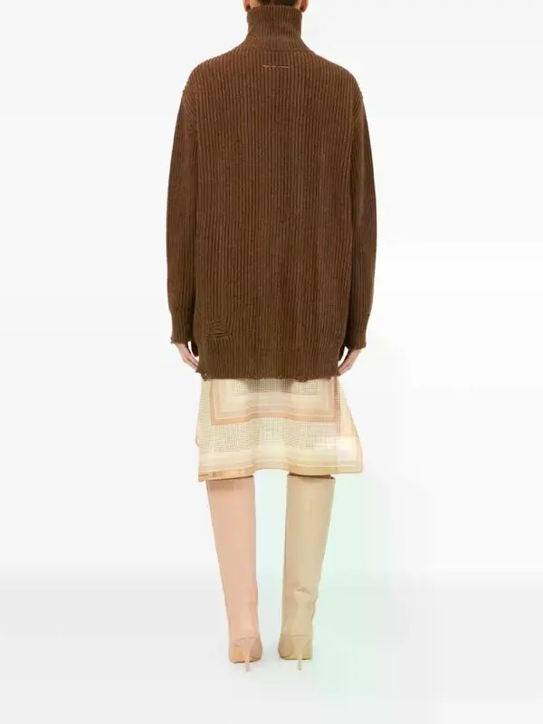 MAISON MARGIELA Ribbed Zip-up Cardigan