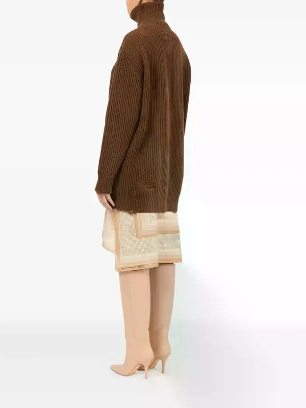 MAISON MARGIELA Ribbed Zip-up Cardigan