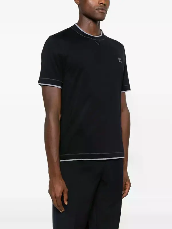 Brunello Cucinelli Logo-embroidered T-shirt